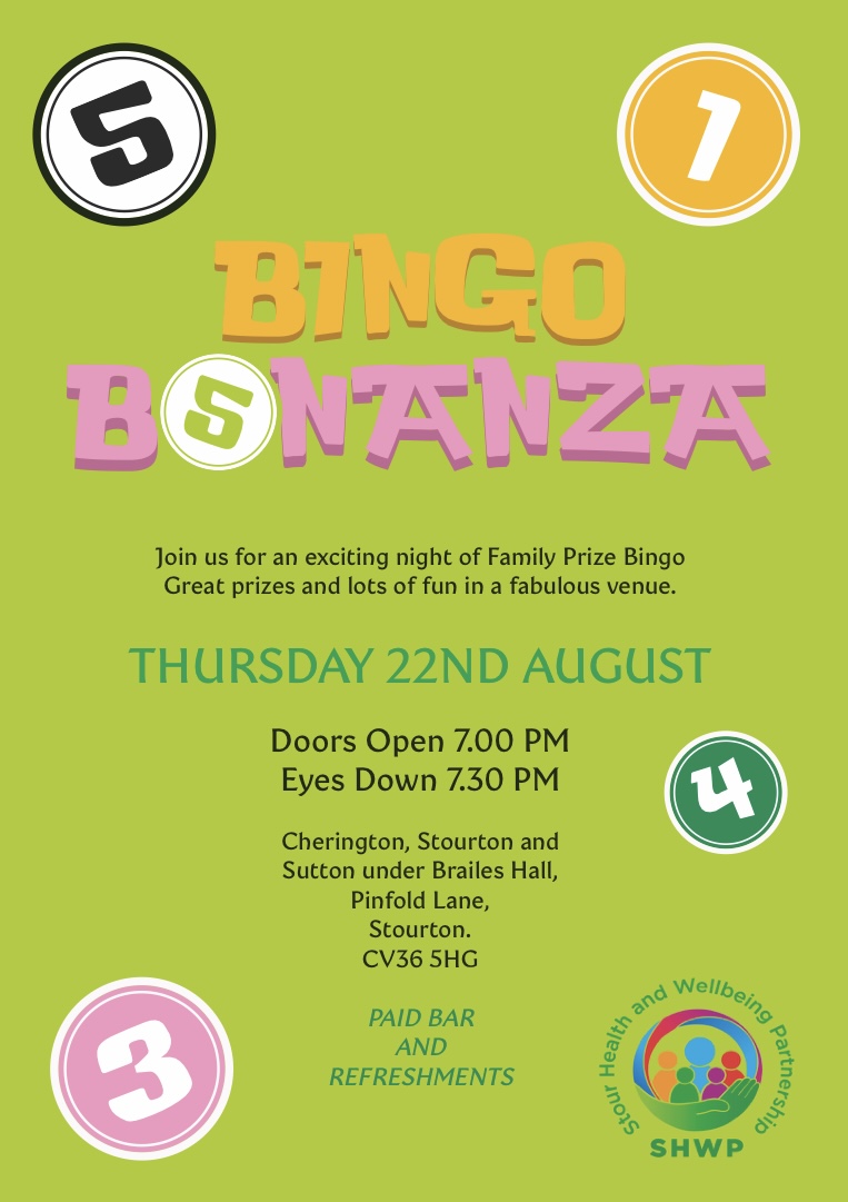 Family Prize Bingo Night – Thursday, August 22nd at 7pm at The Hall ...