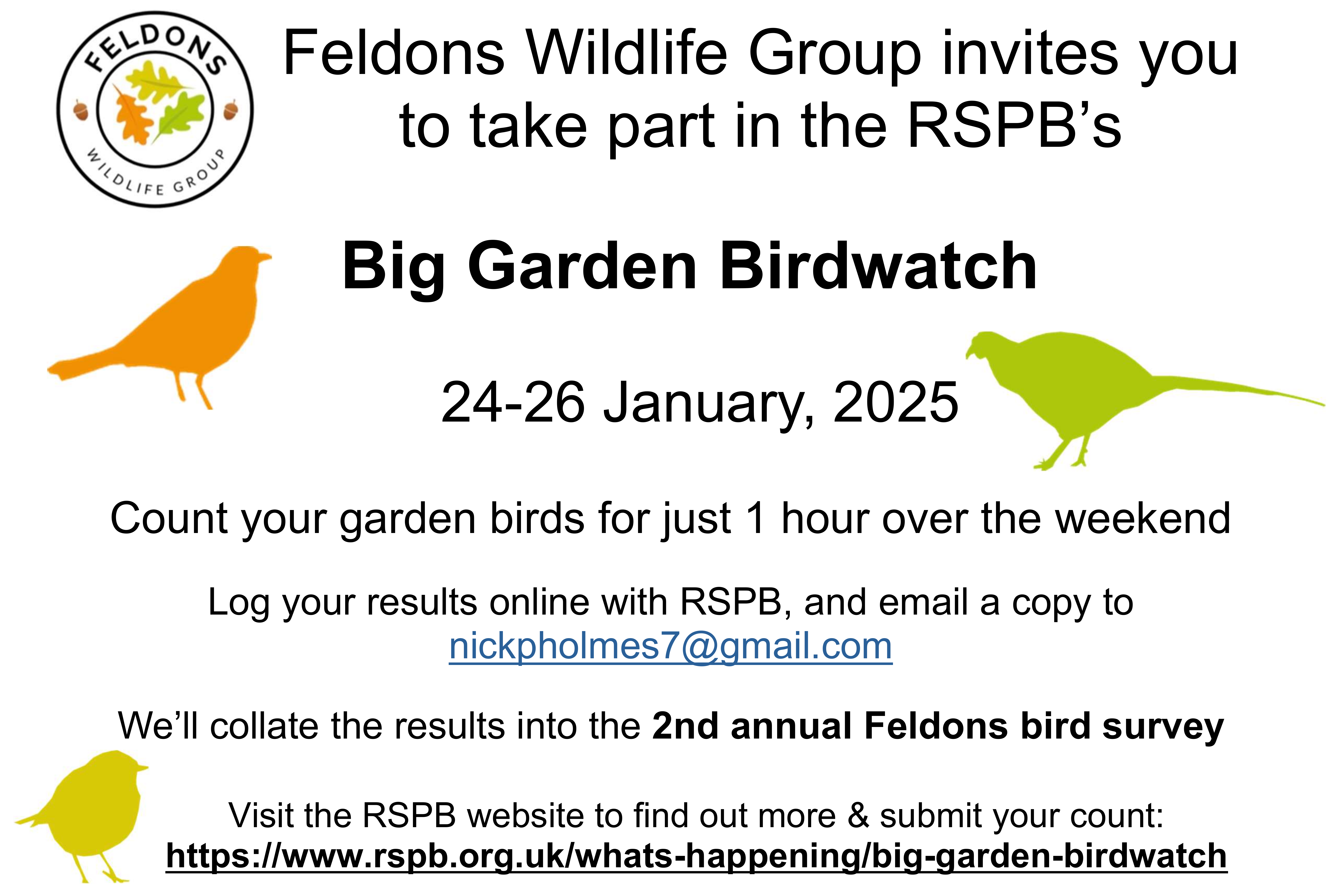 Participate in the 2025 RSPB Big Garden Birdwatch This Weekend ...