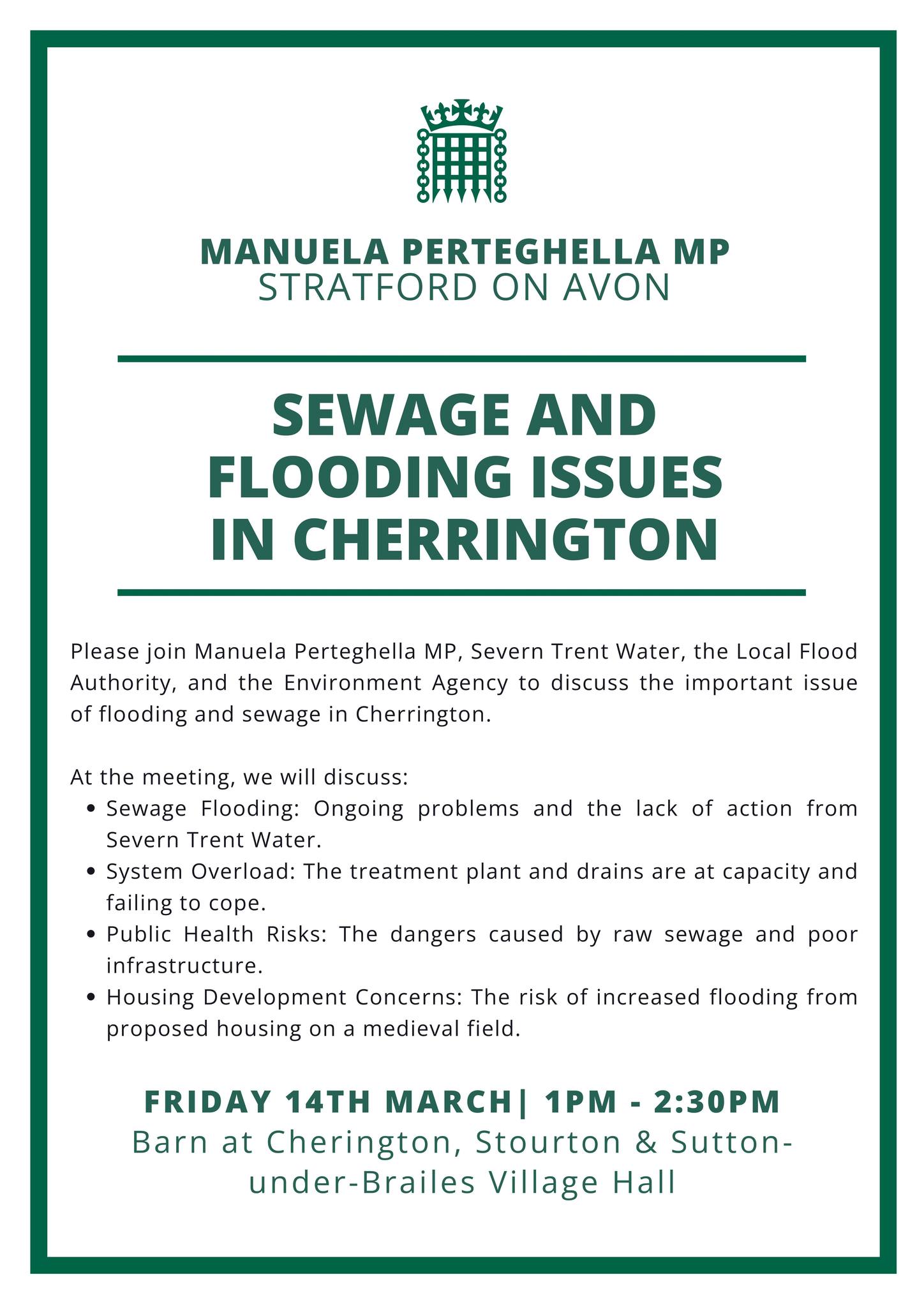 Community Meeting: Flooding and Sewerage Issues – This Friday at The ...